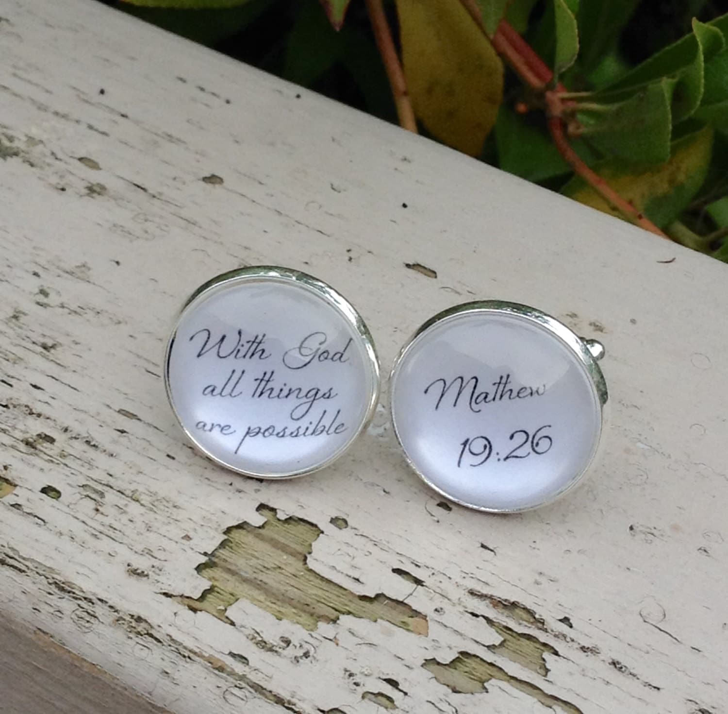 Gift for Him Custom Cufflinks Christian Jewelry Gift | Etsy