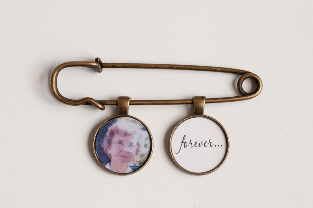 Wedding Boutonniere Pin, Custom Photo Lapel Pin, Personalized Bridal ...
