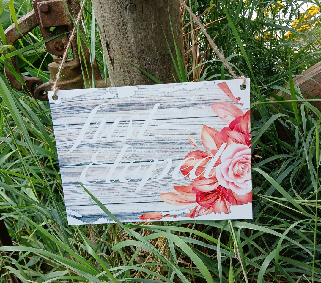 Eloped Announcement, Just Married Sign, We Eloped - Etsy