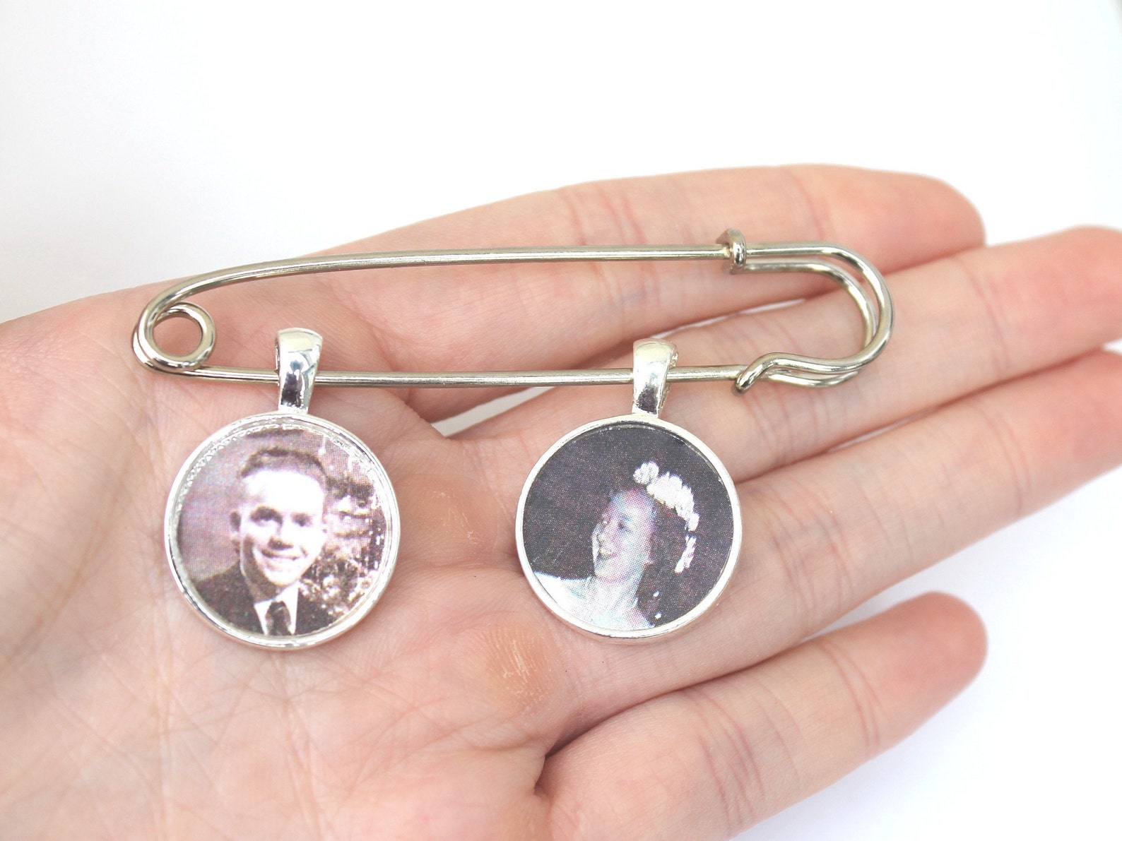 Gold Wedding Boutonniere Pin Custom Photo Lapel Pin - Etsy