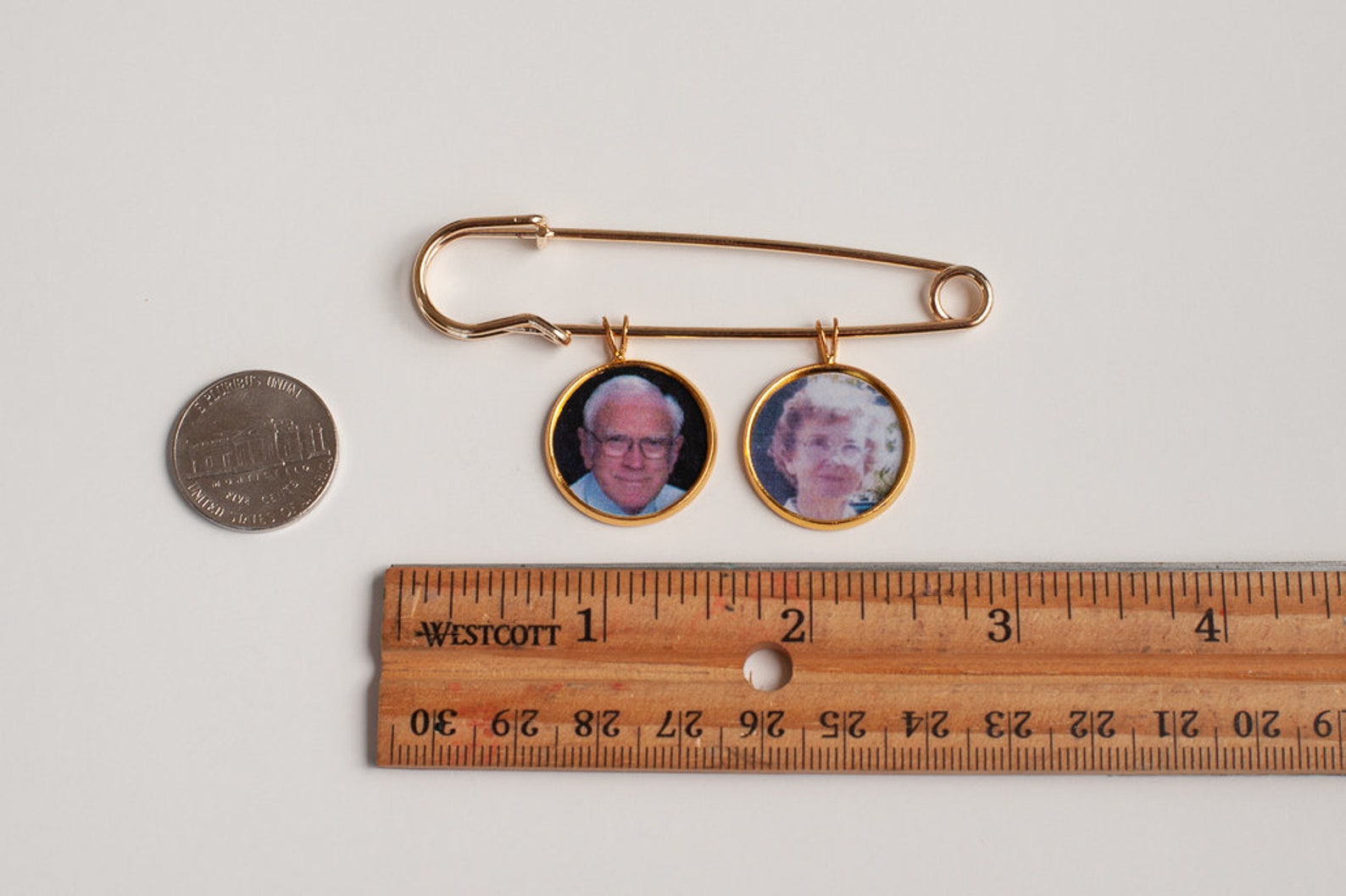 Gold Wedding Boutonniere Pin Custom Photo Lapel Pin | Etsy