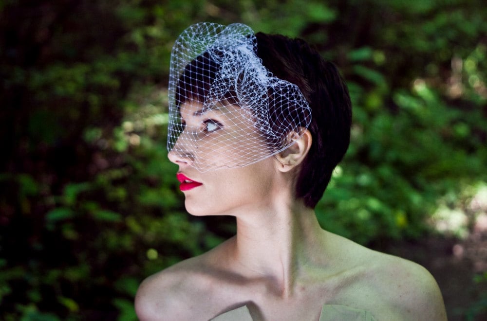 Birdcage Wedding Veil Russian Net Polka Dot Veil White Ivory - Etsy