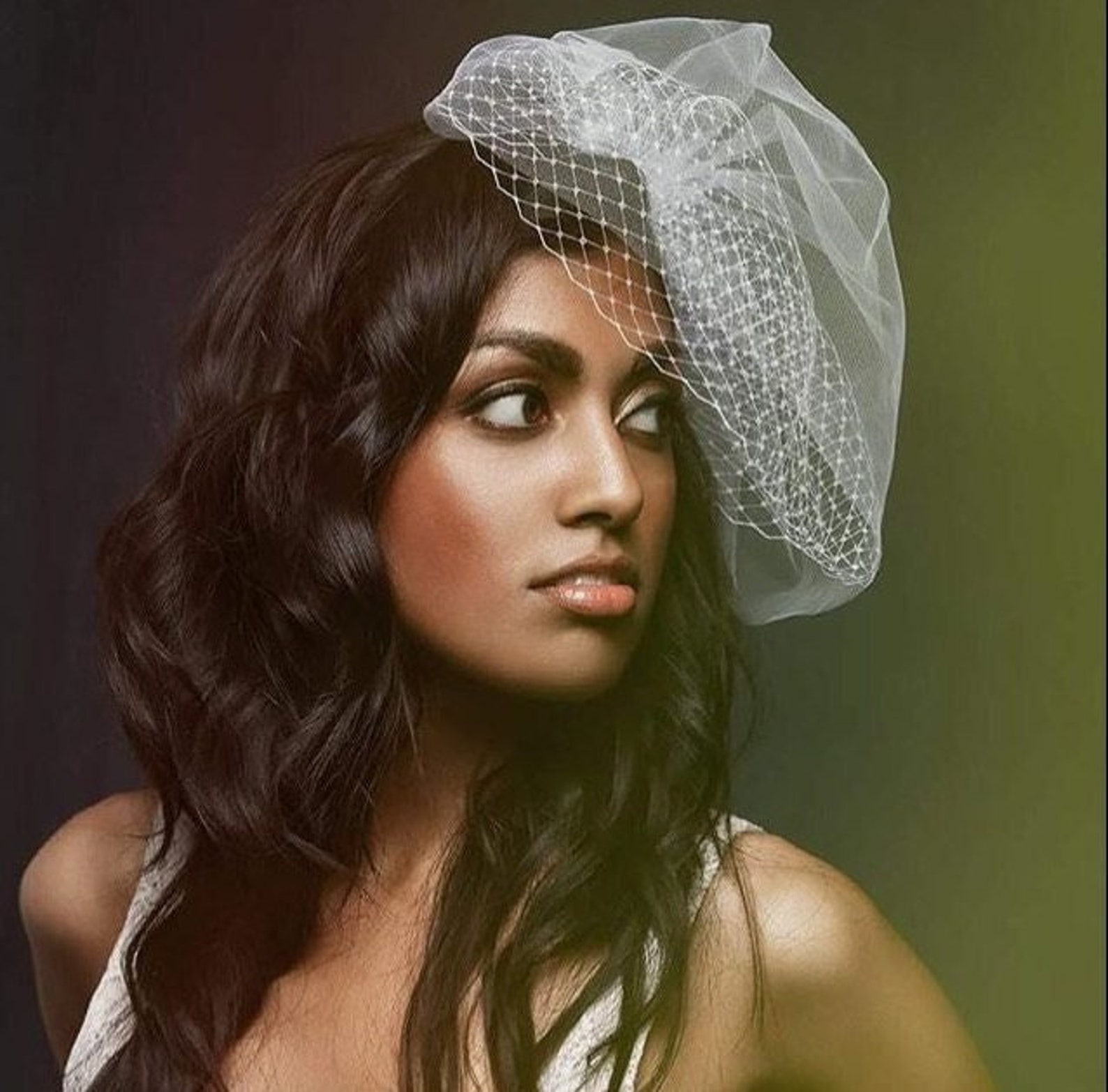 Birdcage Veil, Blusher Veil, Double Layer Bird Cage, Vintage Veil ...
