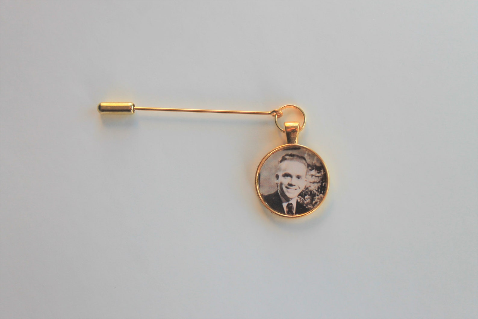 Custom Photo Lapel Pin Wedding Boutonniere Pin Memorial - Etsy