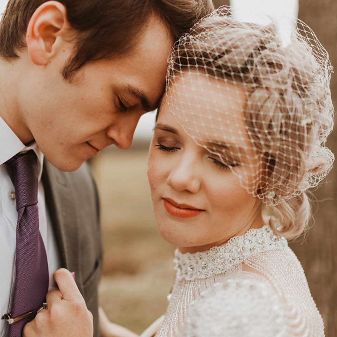 Birdcage Wedding Veil, Vintage Veil, Bandeau Veil, Russian Net Veil ...