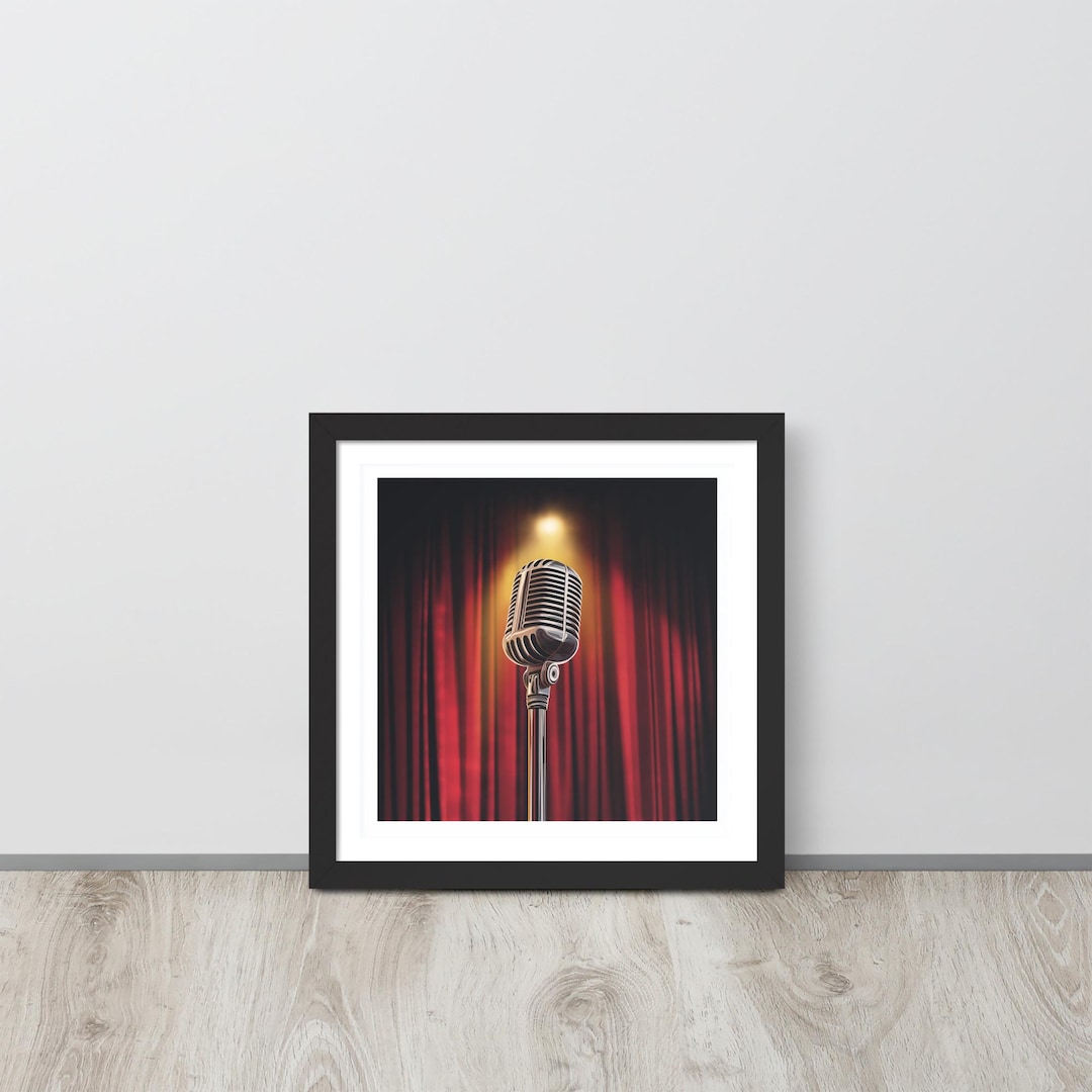Classic Retro Microphone Print - Etsy