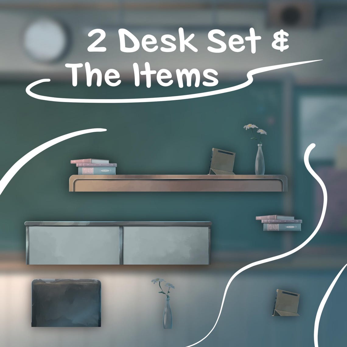 Teach a Lesson! - Classroom Vtuber Background Anime Stream Background ...