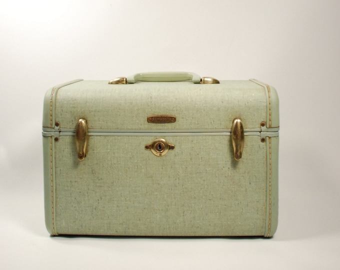 Vintage 1950s Mint Green Tweed Samsonite Shwayder Bros Train Case - Etsy