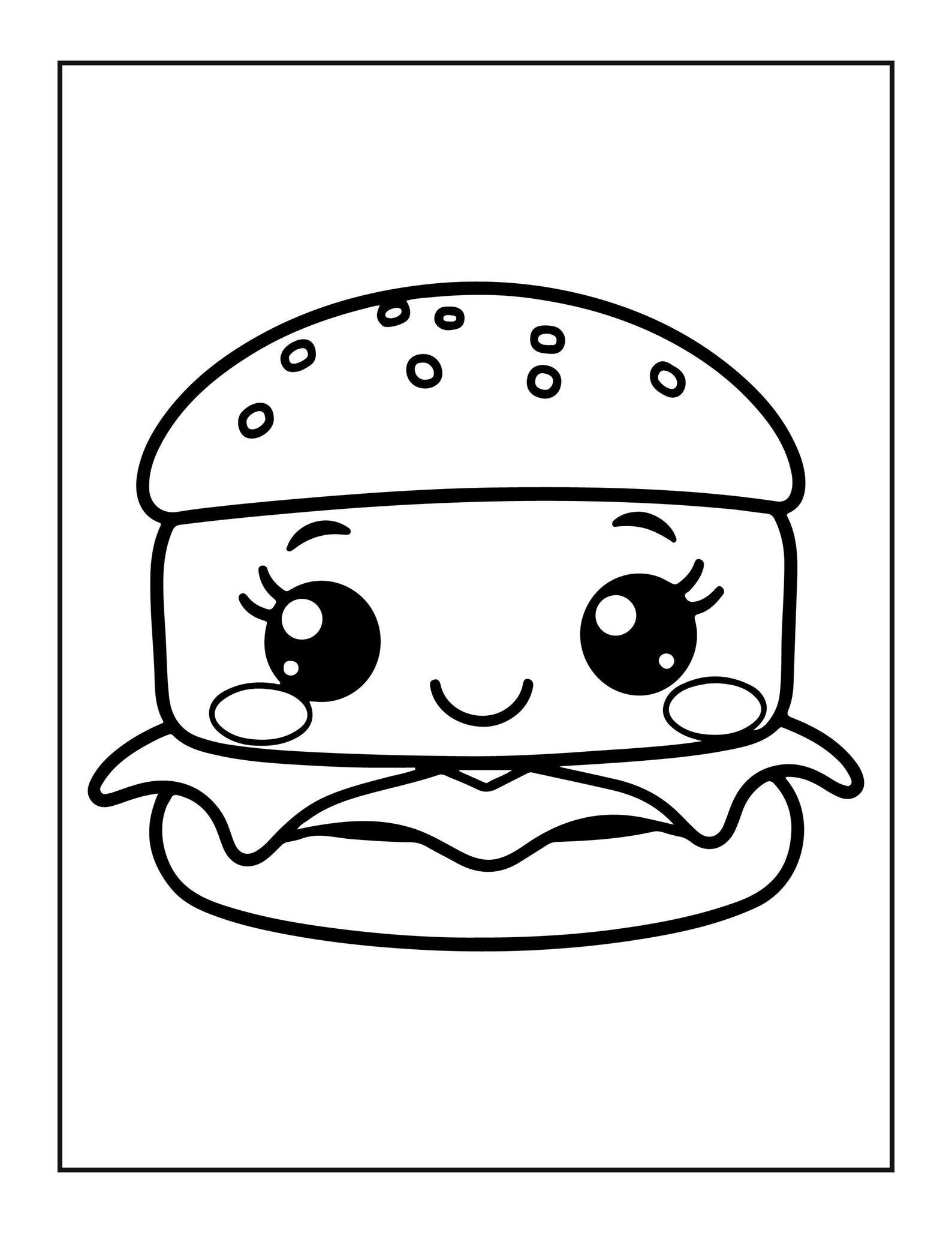 Cute Kawaii Coloring Book: Fun & Adorable Pages for Kids, Teens and ...