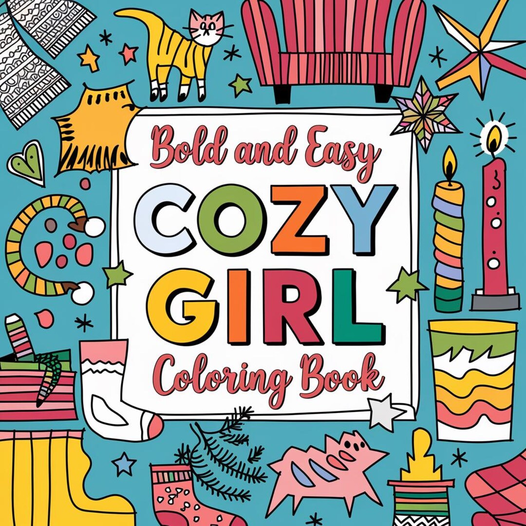 Bold & Easy Cozy Girl Coloring Pages – A Hygge-inspired Coloring ...