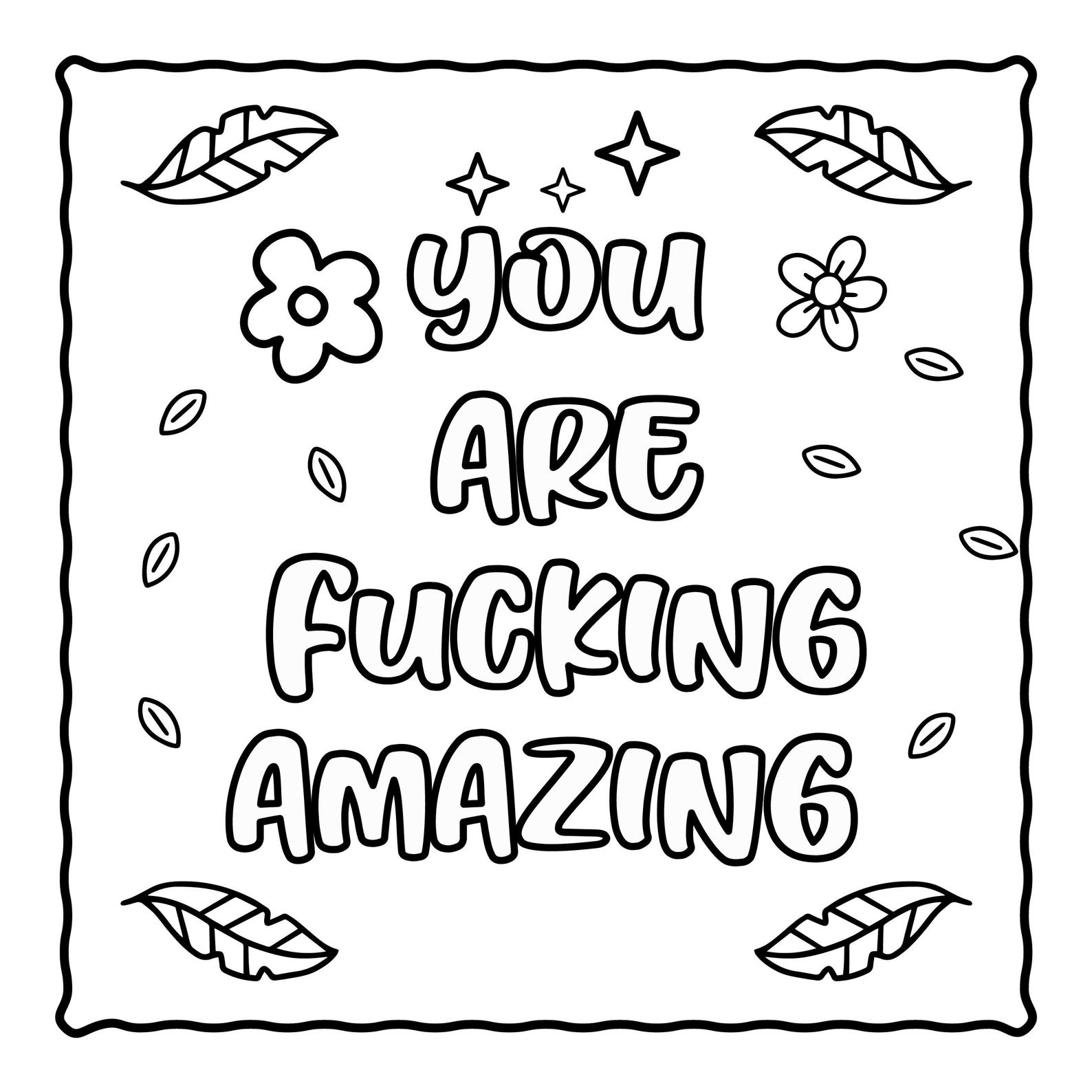 ADULTS Bold and Easy Swear Word Coloring Book - Etsy