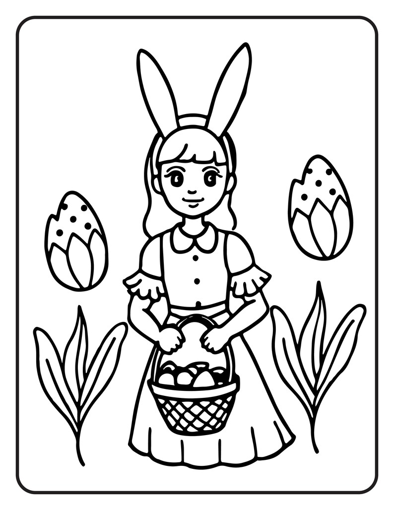 Springtime Smiles: Easter Fun Coloring Book for Kids - Etsy
