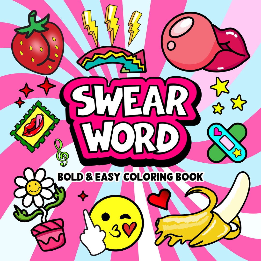 Bold Adults Swear Word Coloring Book – Easy Stress Relief Fun - Etsy