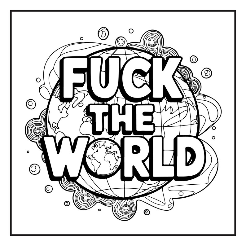 Bold and Easy Swear Word Coloring Book DIGITAL | Stress Relief Adult ...