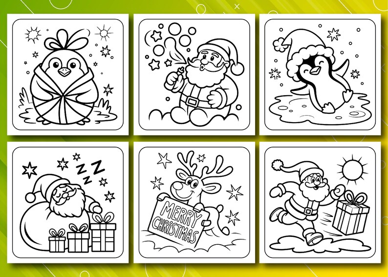 60 Funny Christmas Coloring Pages for Kids – Holiday Printables (PDF ...