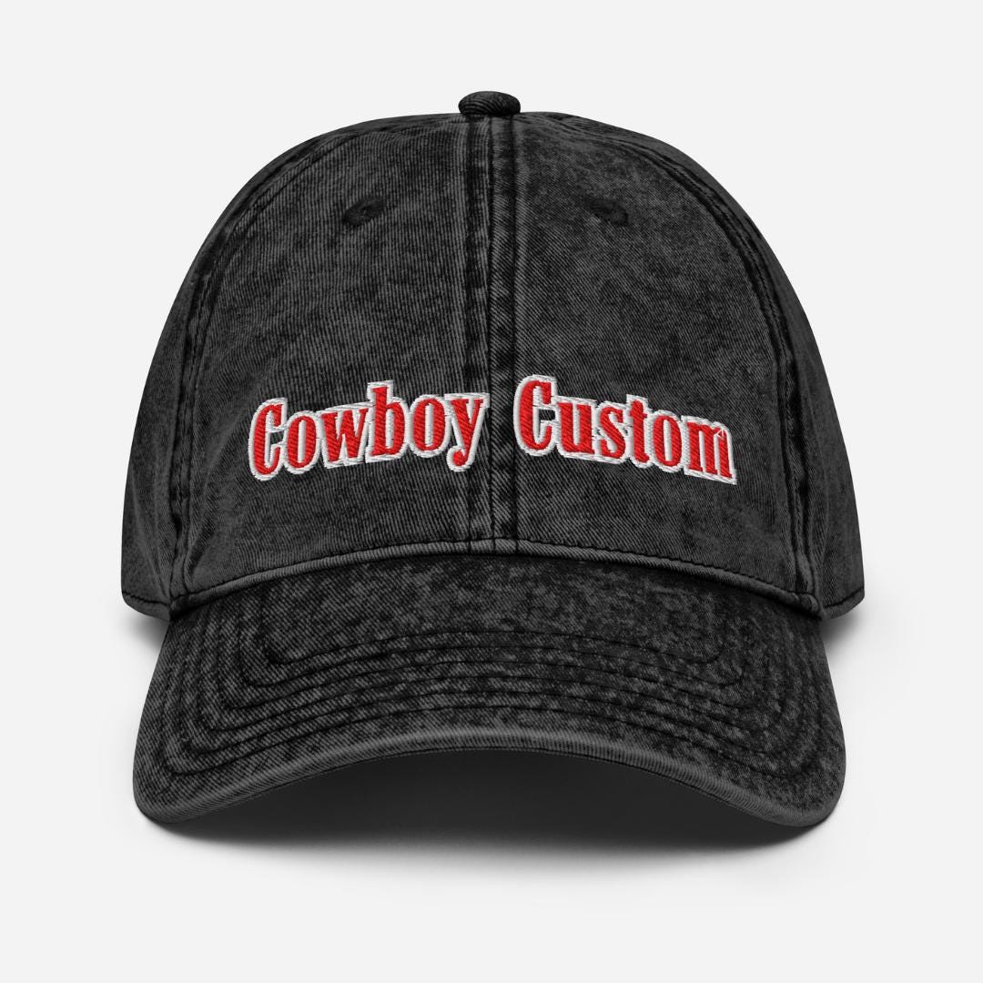 Custom Vintage Denim Cowboy Carter-inspired Dad Hat Personalized ...