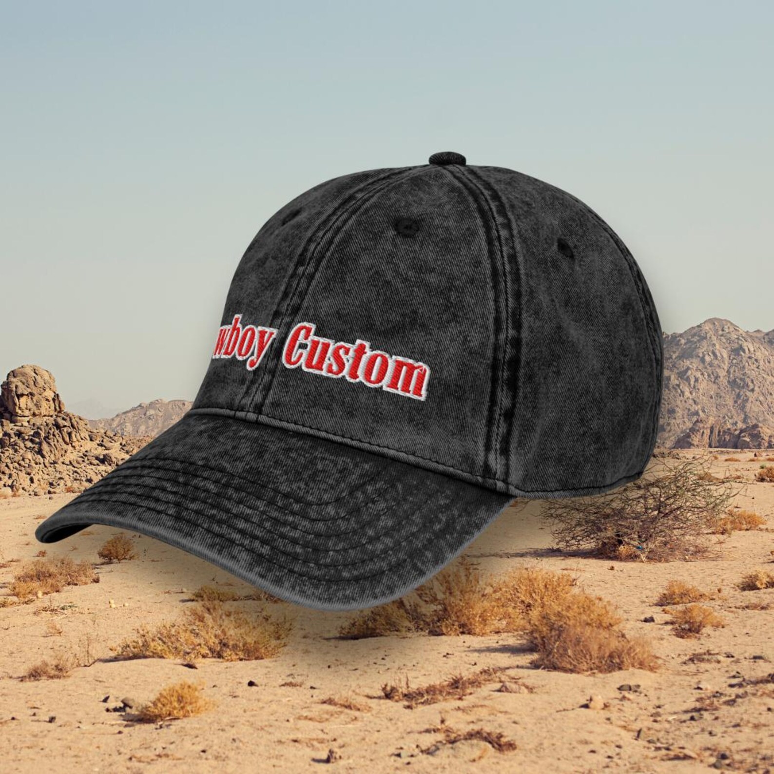 Custom Vintage Denim Cowboy Carter-inspired Dad Hat Personalized ...