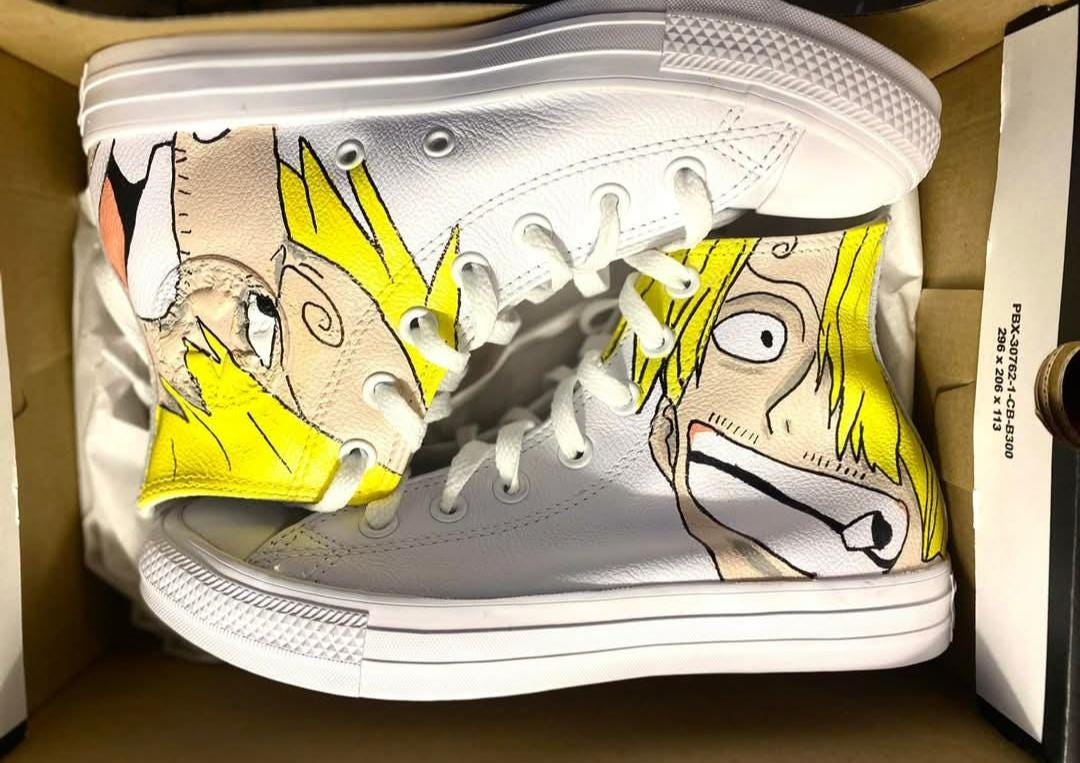 Custom Anime Manga One Piece Sanji Converses - Etsy