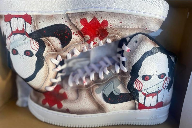 Custom Jigsaw Saw Series Af1s Horror Theme Art Shoes - Etsy