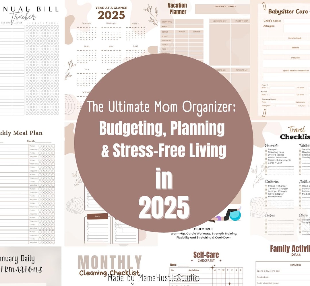 2025 Mom Organizer: Budgeting, Planning & Stress-free Living Ultimate ...
