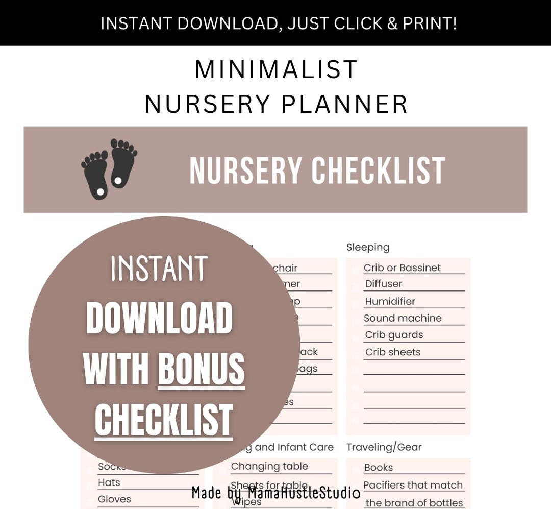 Baby Nursery Checklist With BONUS Nursery Inventory | New Parents ...