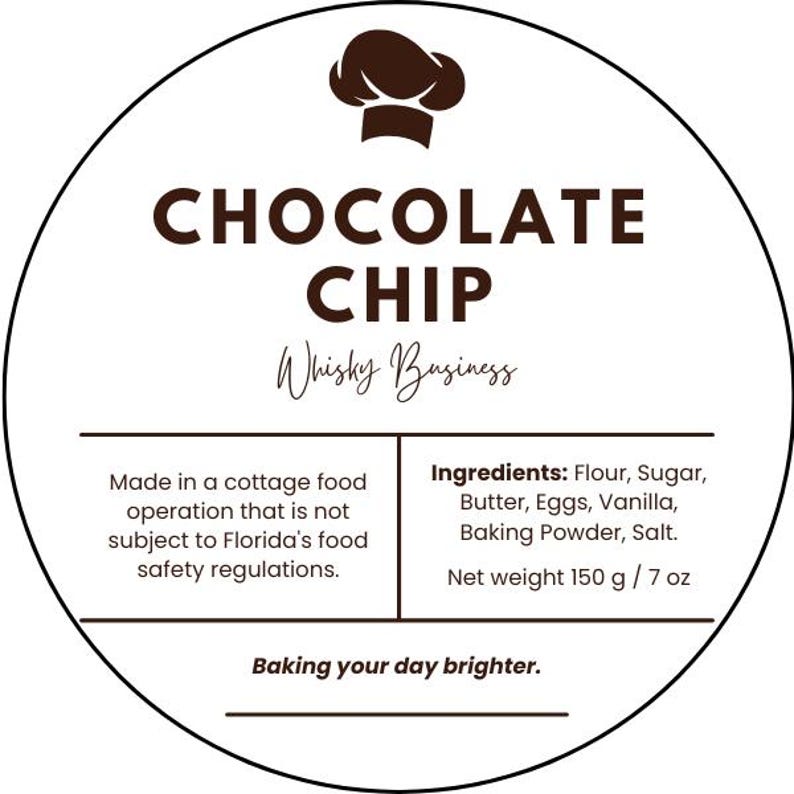 Editable Cottage Food Label Template | 2-inch Round Bakery Labels ...