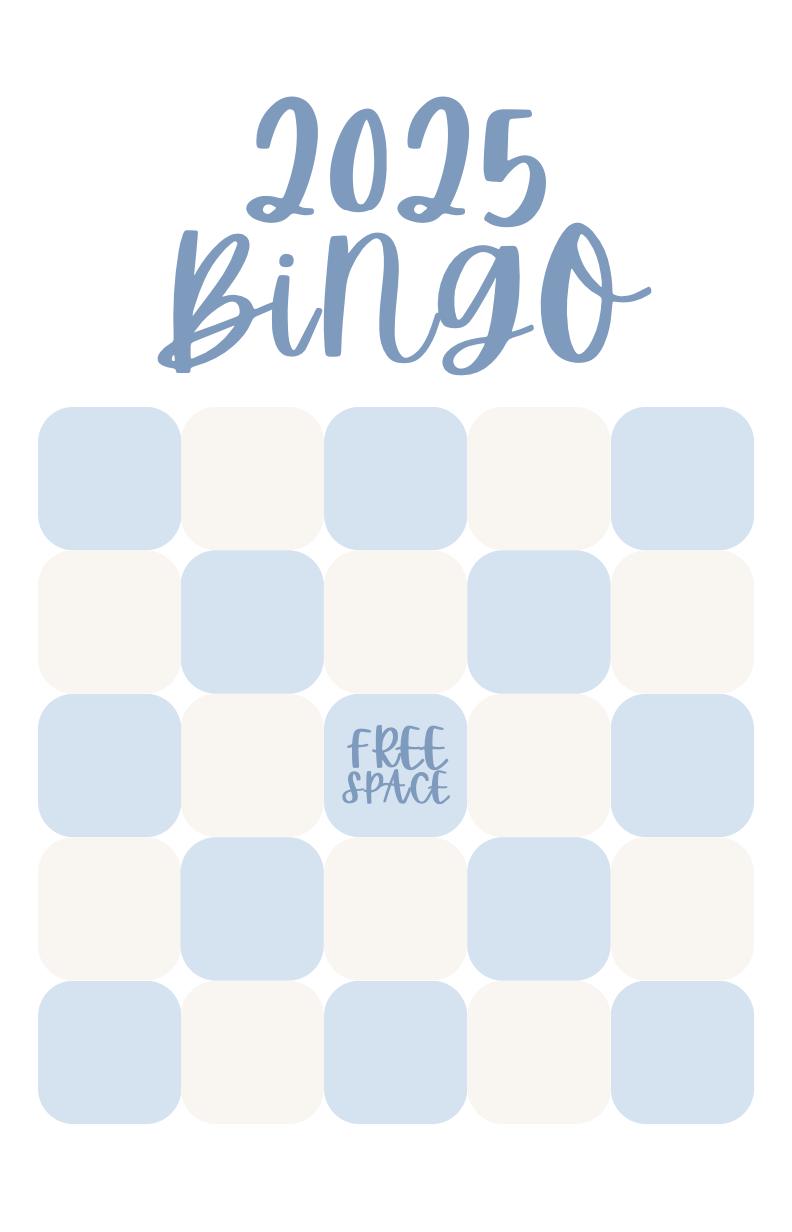 2025 Bingo Card blue - Etsy