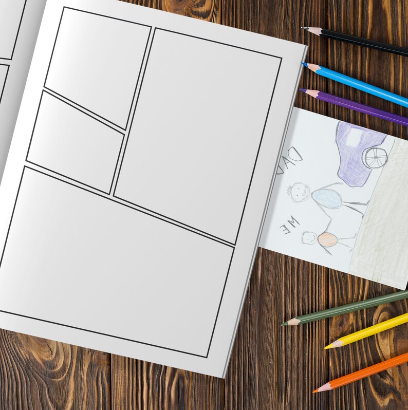 Blank Comic Book Panels With 100 Printable Pages | Drawing Template ...