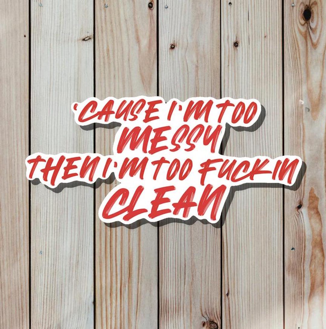 4 Inch Messy Sticker - Etsy