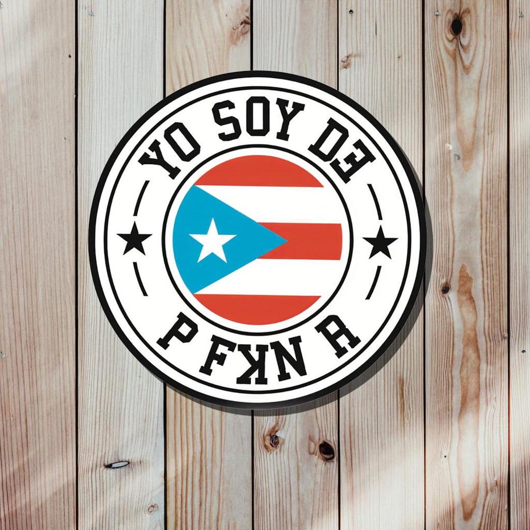 3” Yo Soy De PFKNR Sticker – Puerto Rico Flag Vinyl Decal, Water ...