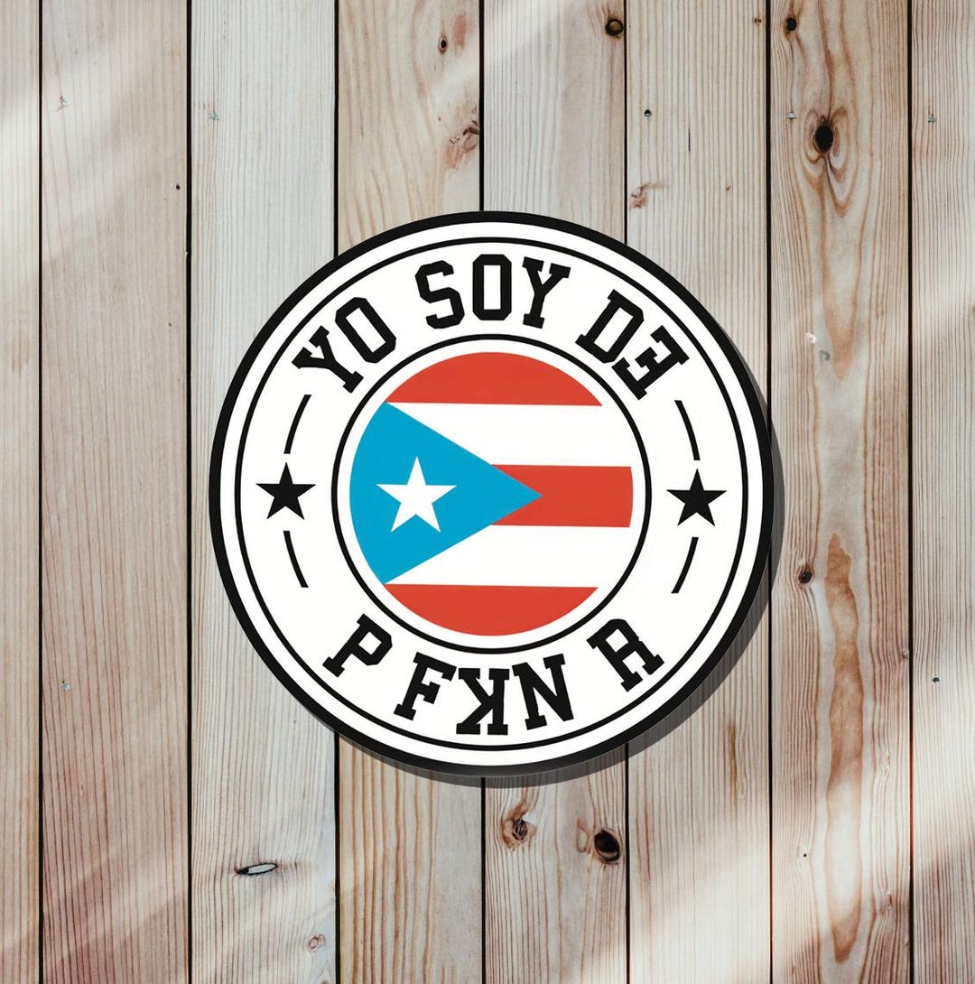 Yo Soy De PFKNR Puerto Rico Flag Sticker - Etsy