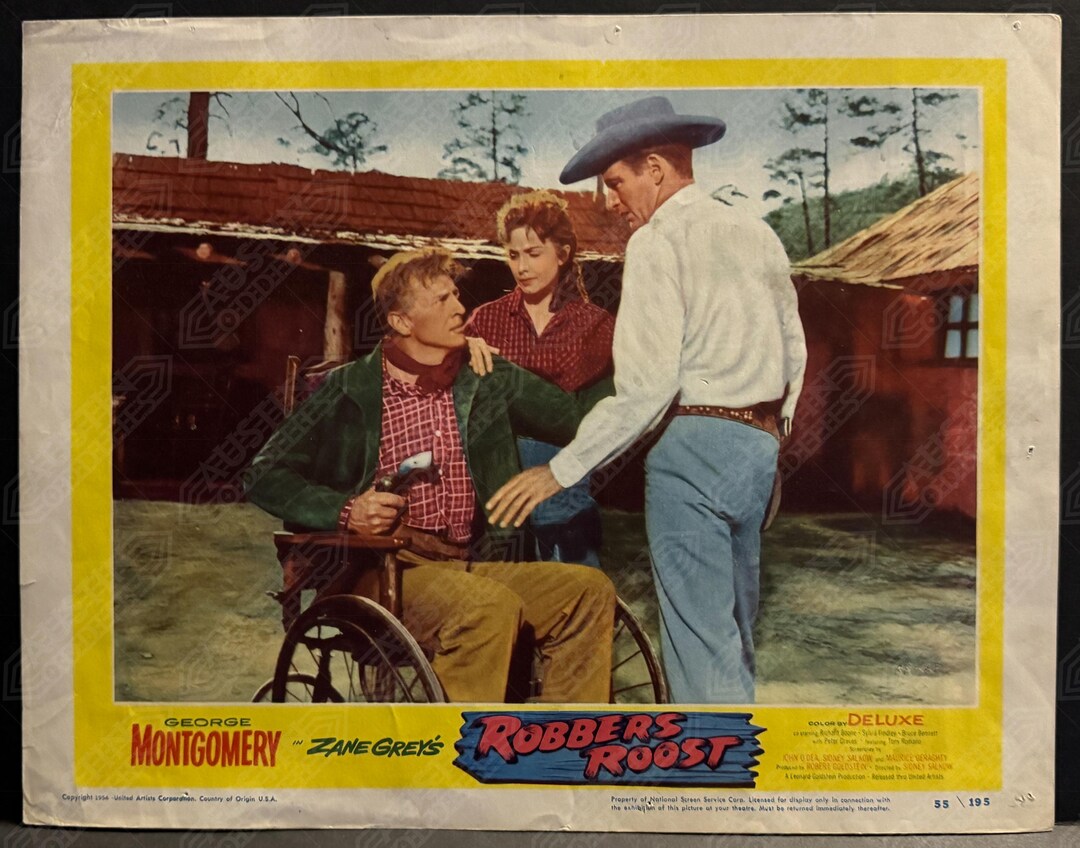 1954 Robbers Roost - Original Lobby Card - Classic Western Adventure - Etsy