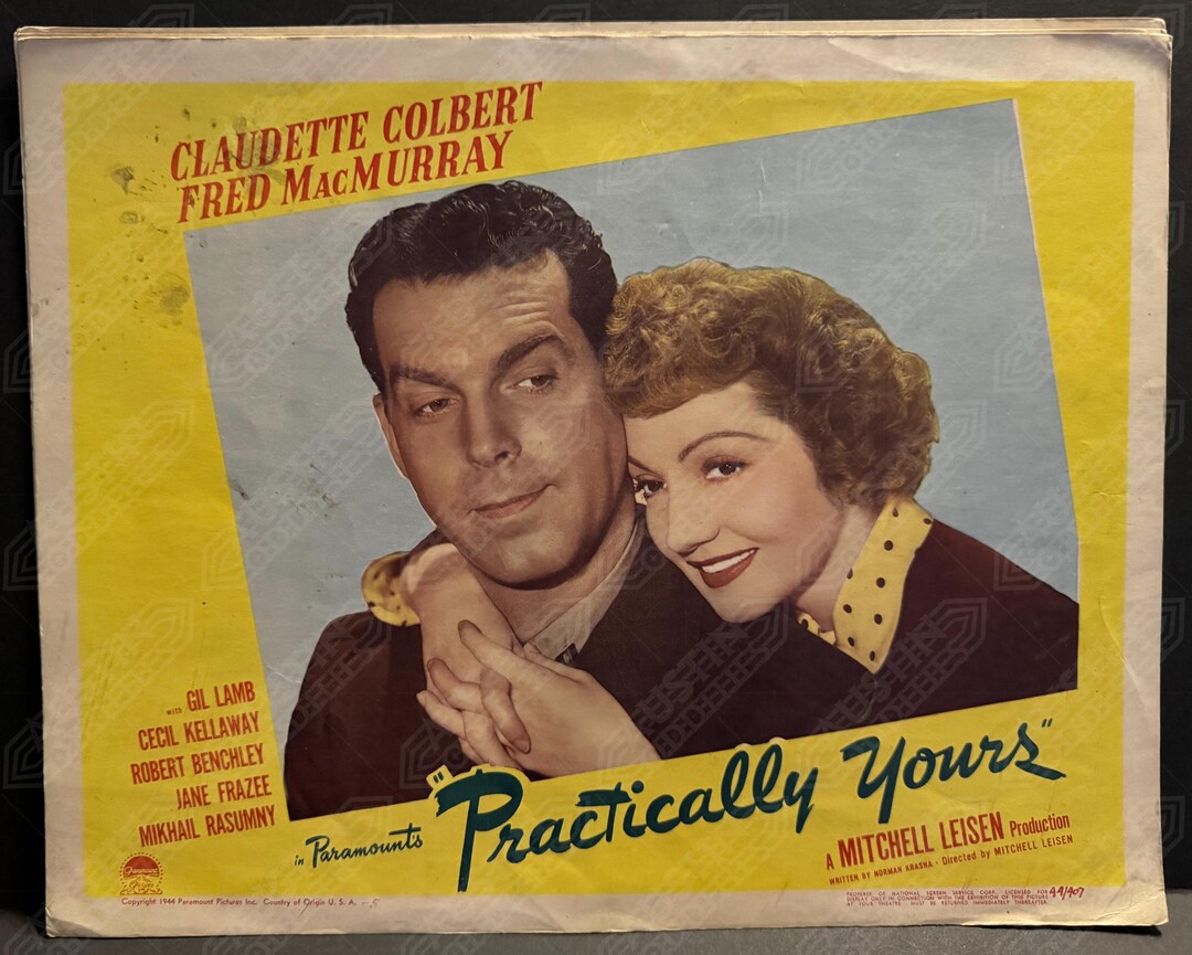 1944 Practically Yours - Set of 8 Original Lobby Cards - Romantic ...