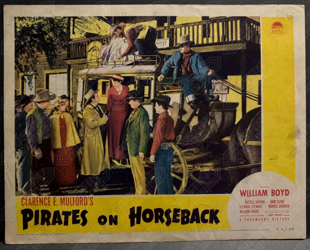 1940 Pirates on Horseback - Original Lobby Card - Western Adventure - Etsy