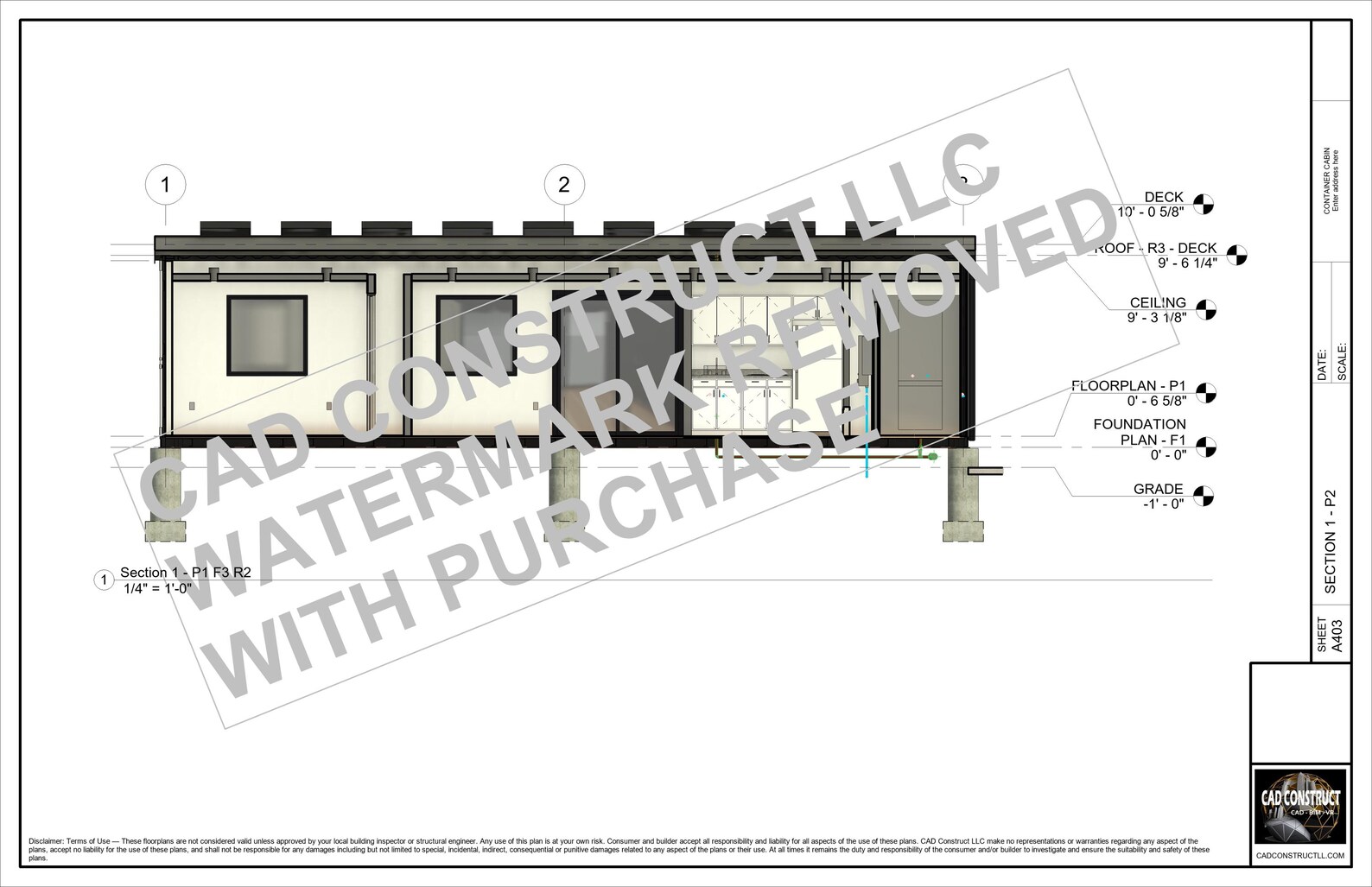 40'x8' Shipping Container Home Plan, Tiny Home Floorplan, Off-grid ...