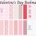 20 Valentine's Day Themed Printable Bookmarks Bundle, Printable ...