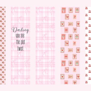 20 Valentine's Day Themed Printable Bookmarks Bundle, Printable ...
