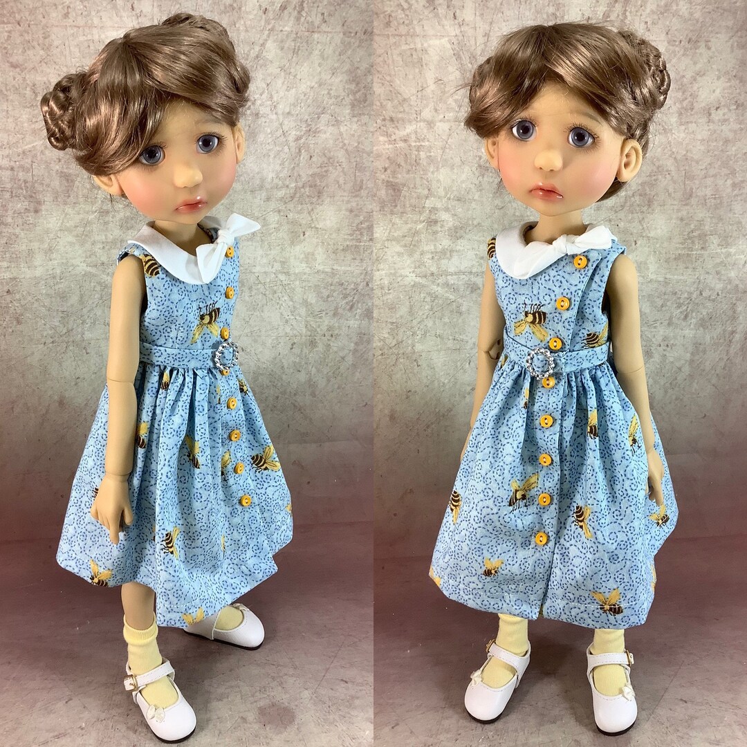 Blue Bees Sleeveless Dress and Socks for Slim MSD BJD Tracy Promber ...