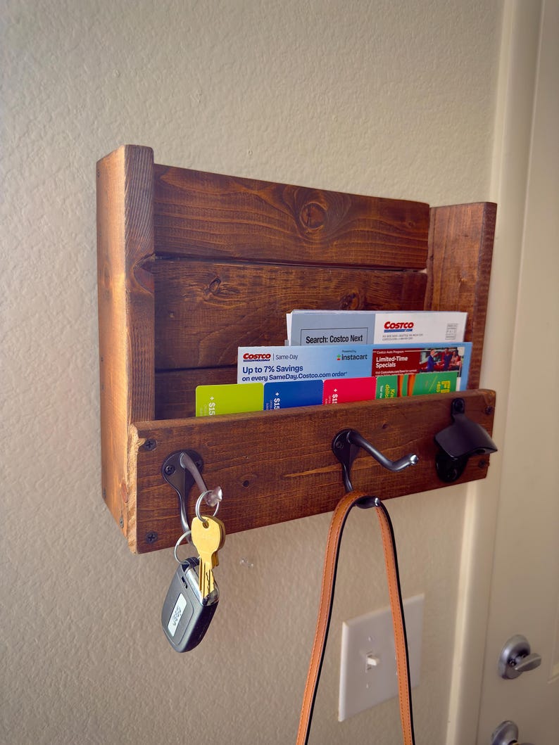 Rustic Mail Box / Key Holder - Etsy
