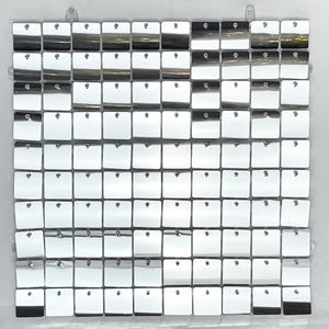Mirror Silver Sequin Wall Backdrop, Shimmer Wall Panels for Events ...