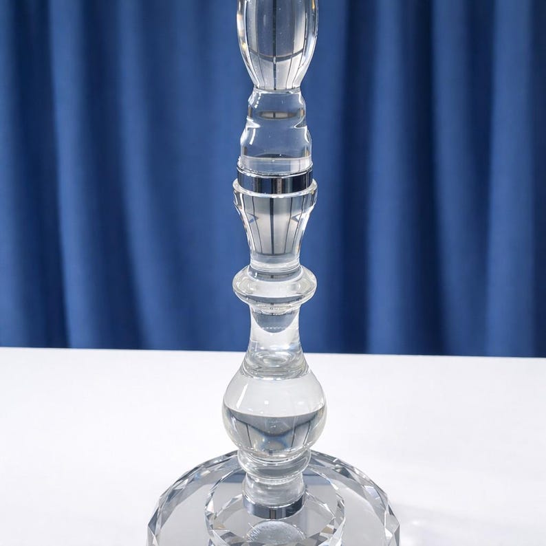 5-arm Crystal Roman Column Candelabra Candle Holder | Elegant Table ...