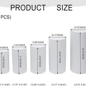 5-piece White Metal Cylinder Stands: Dessert Table & Flower Display - Etsy