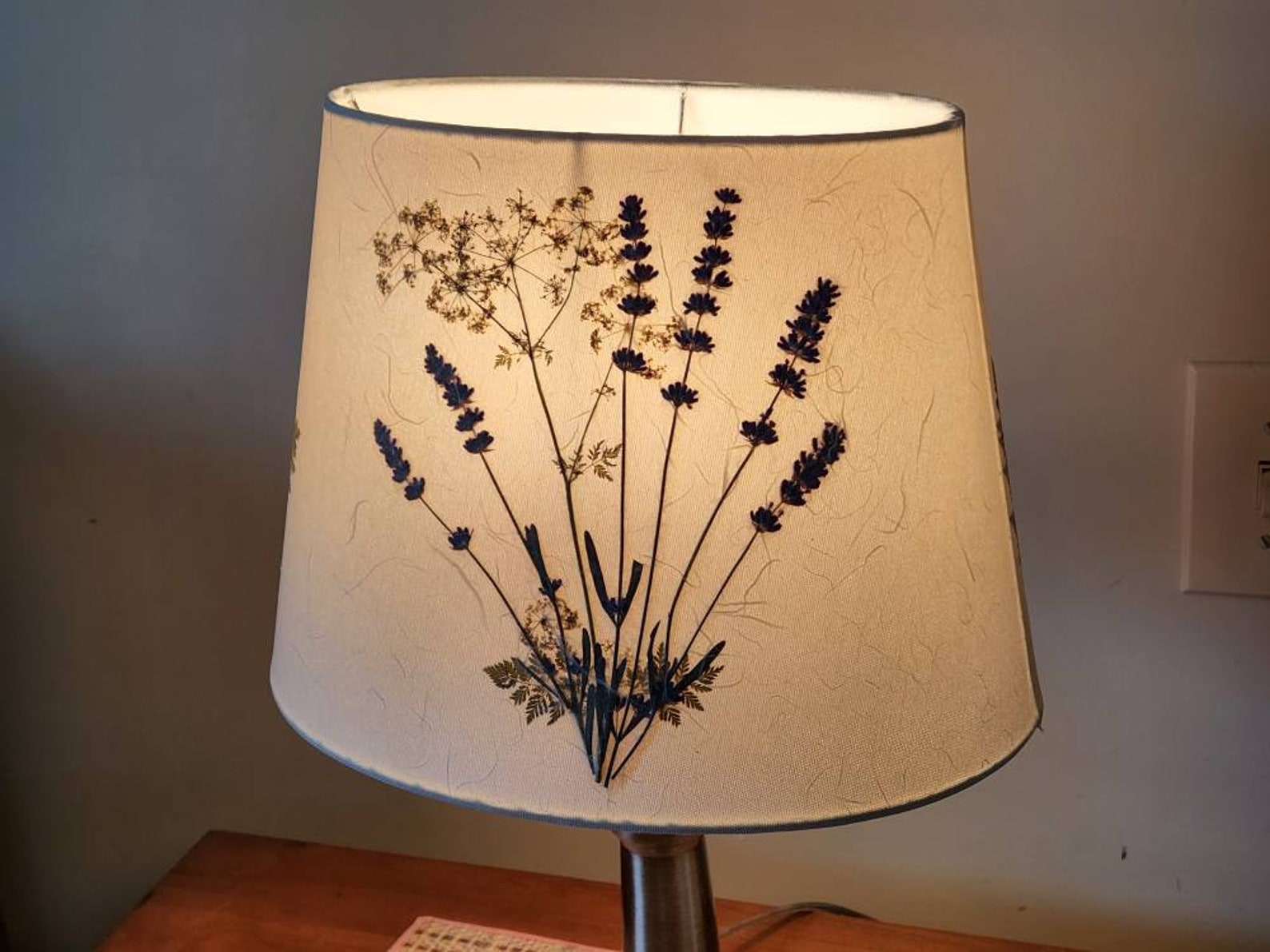 Pressed Flower Botanical Lamp Shade Table Lampshade Made - Etsy