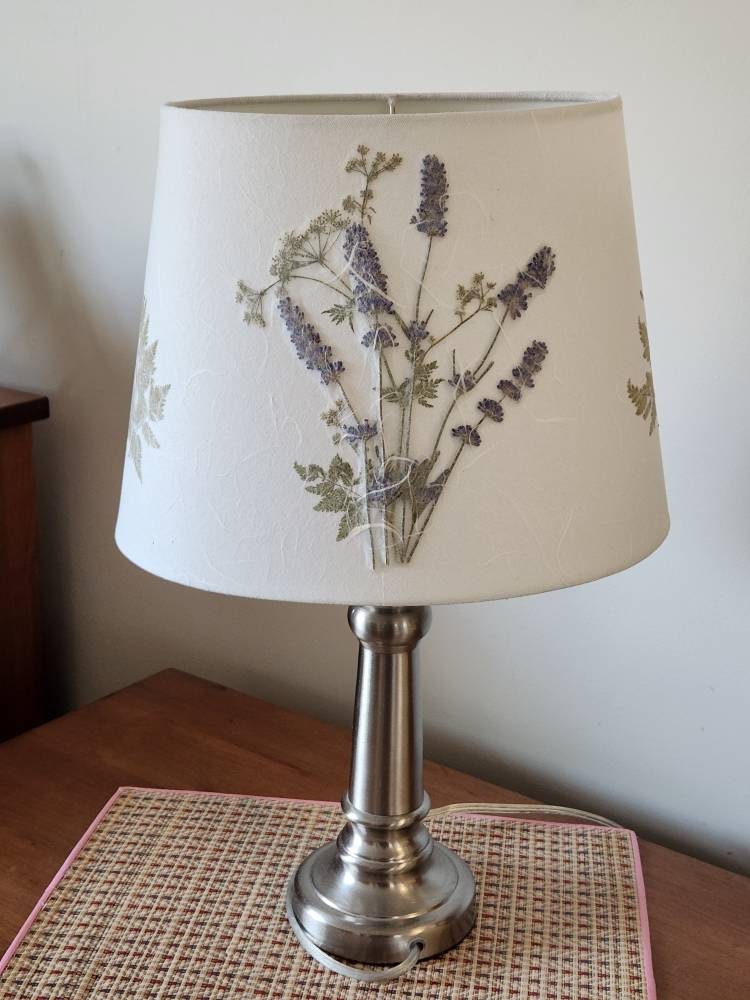 Pressed Flower Botanical Lamp Shade Table Lampshade Made - Etsy