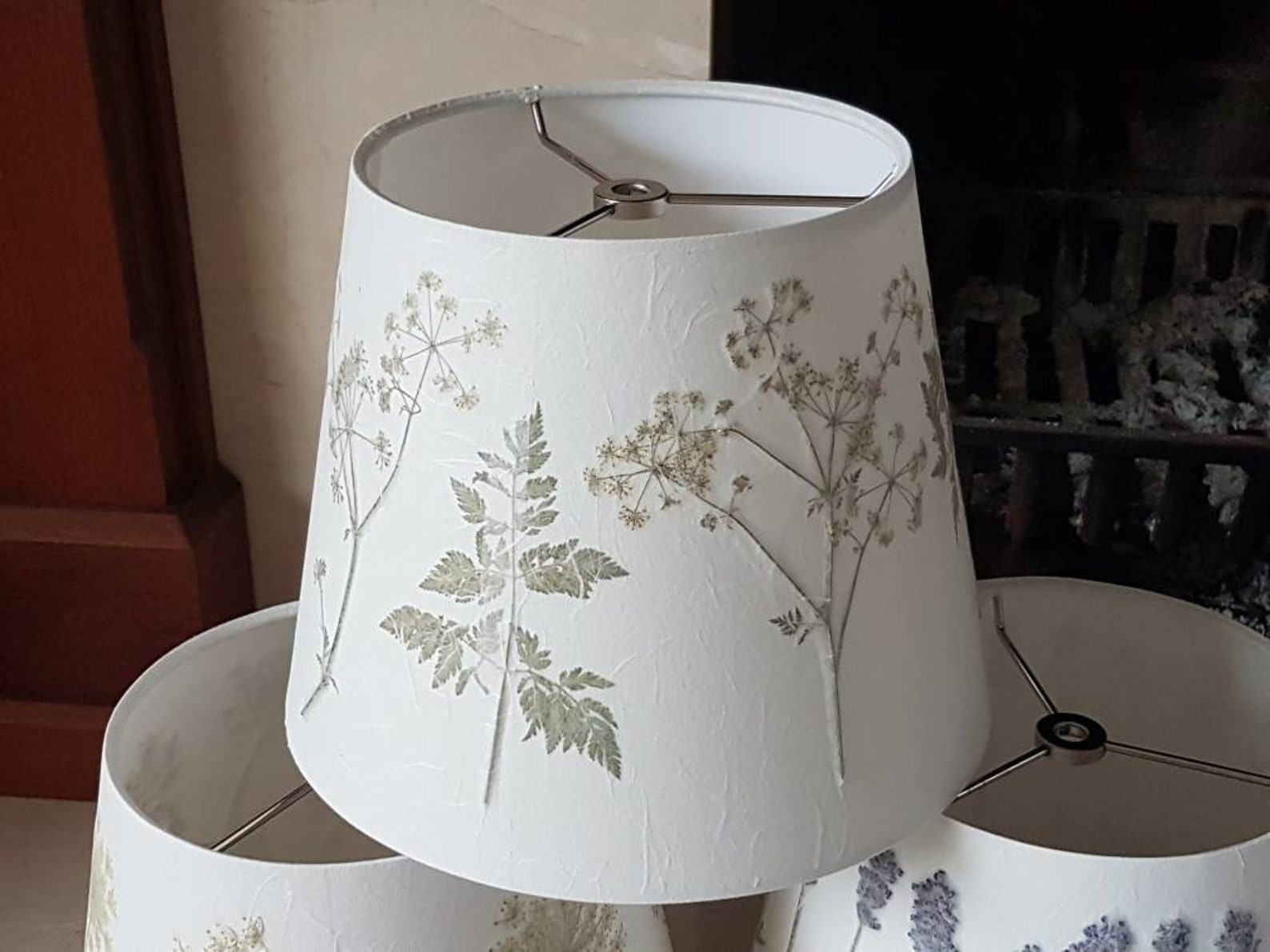 Pressed Flower Botanical Artwork Lampshade Made W/ Real Dried - Etsy