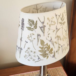 Pressed Flower Botanical Lamp Shade - Table Lampshade Made With Real ...