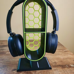3D Printed Headphone Stand With Storage | Gaming Headphone Holder for ...