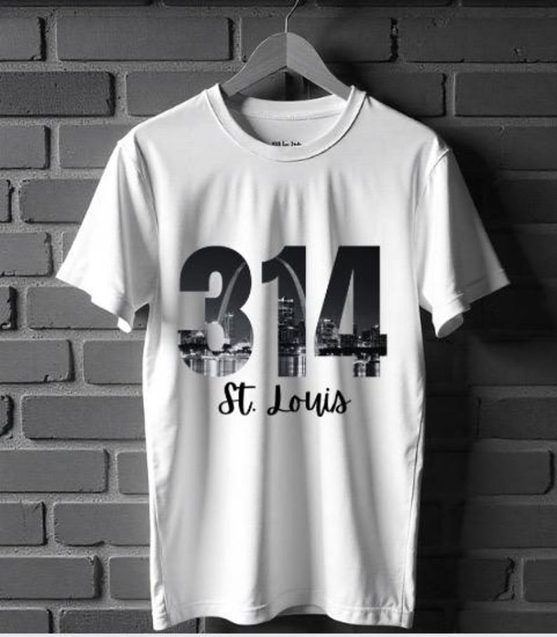 St. Louis 314 Day PNG - Bundle of 2 - Black and White and Color ...