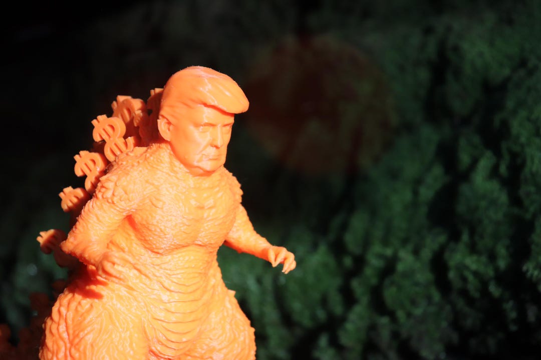 Godzilla Trump Monster TRUMJIRA ORANGE 3D Printed Figure, Numbered ...