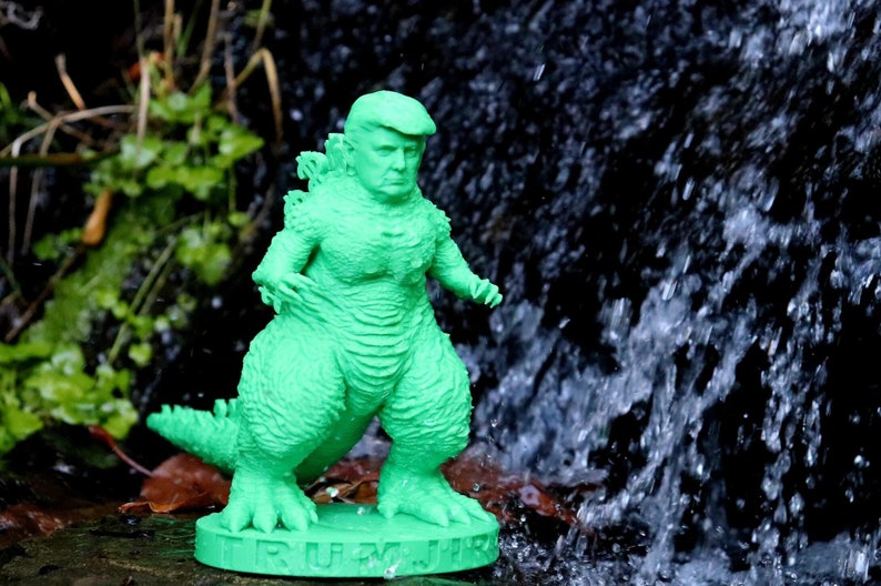 Trump Godzilla Monster TRUMJIRA. GREEN 3D Printed Figure, Numbered ...
